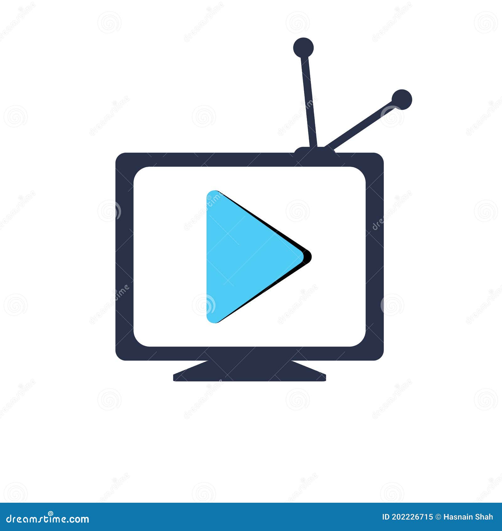 Creative Media Television Logo Design Template. Stock Illustration ...