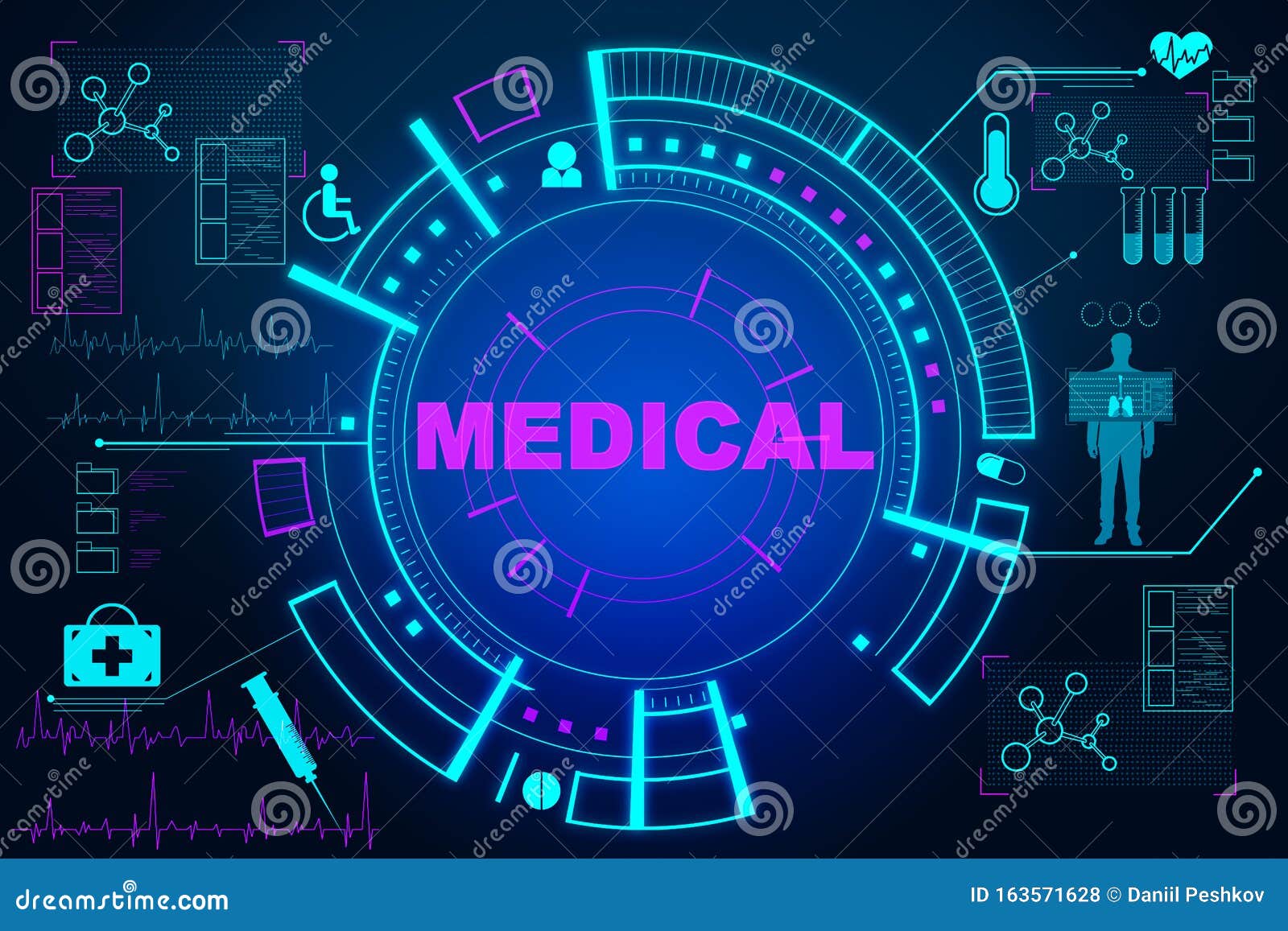Creative medical interface stock illustration. Illustration of ...