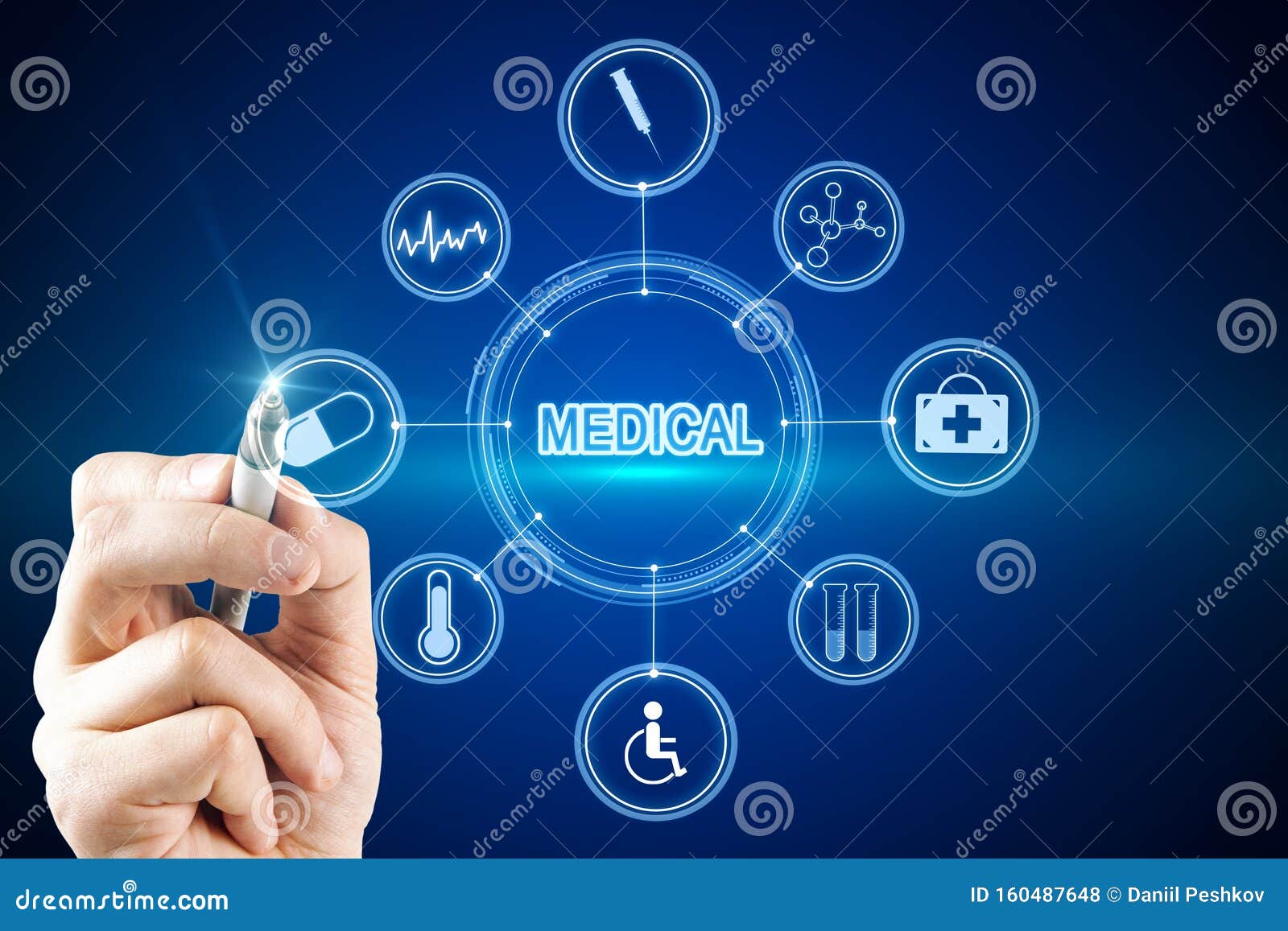 Creative medical interface stock photo. Image of data - 160487648