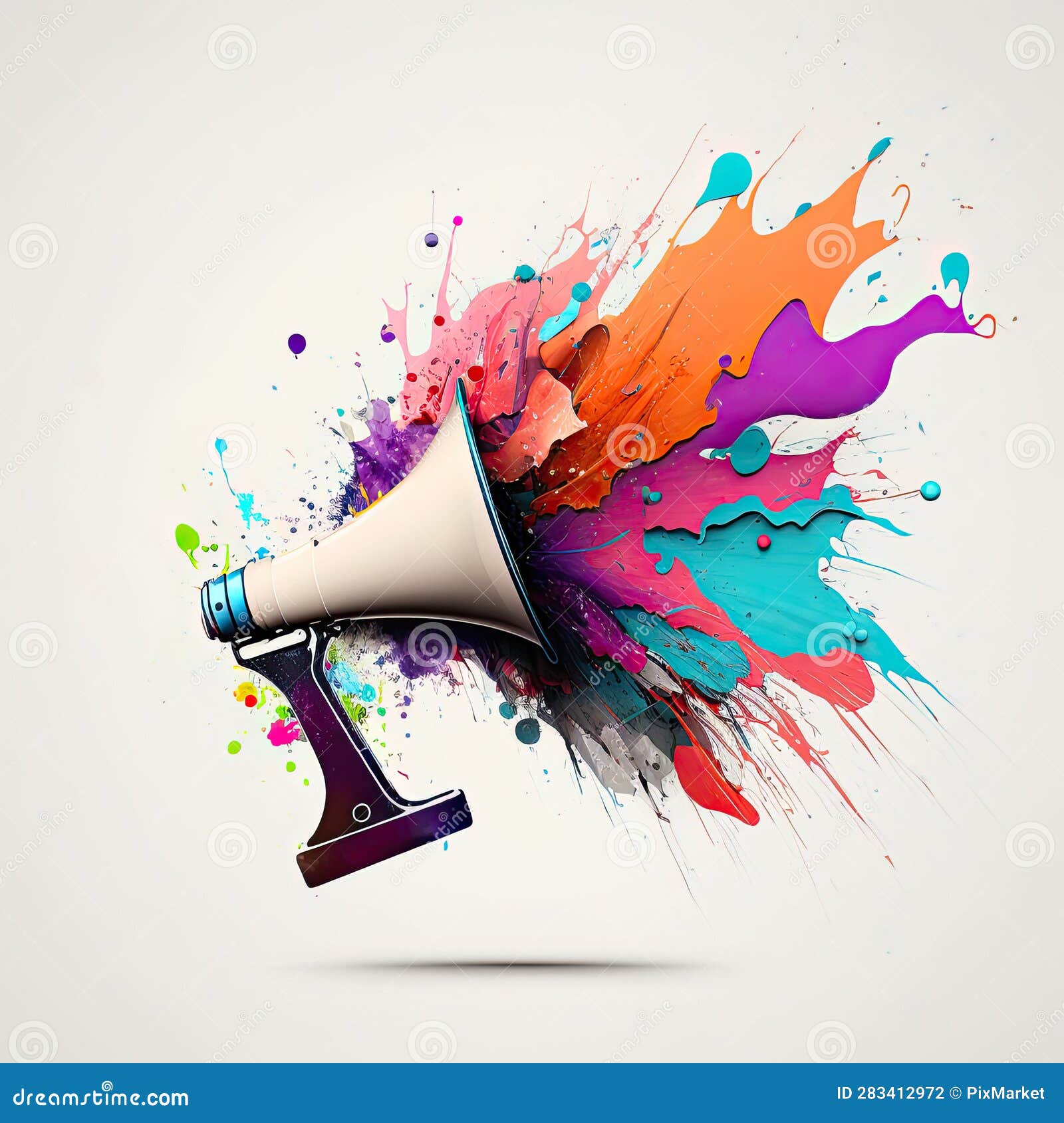 Creative Megaphone, Generative AI Stock Illustration - Illustration of ...