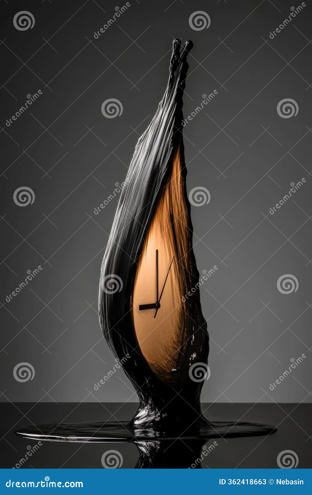 Creative Melting Clock Design with Abstract Structure and Soft Lighting ...