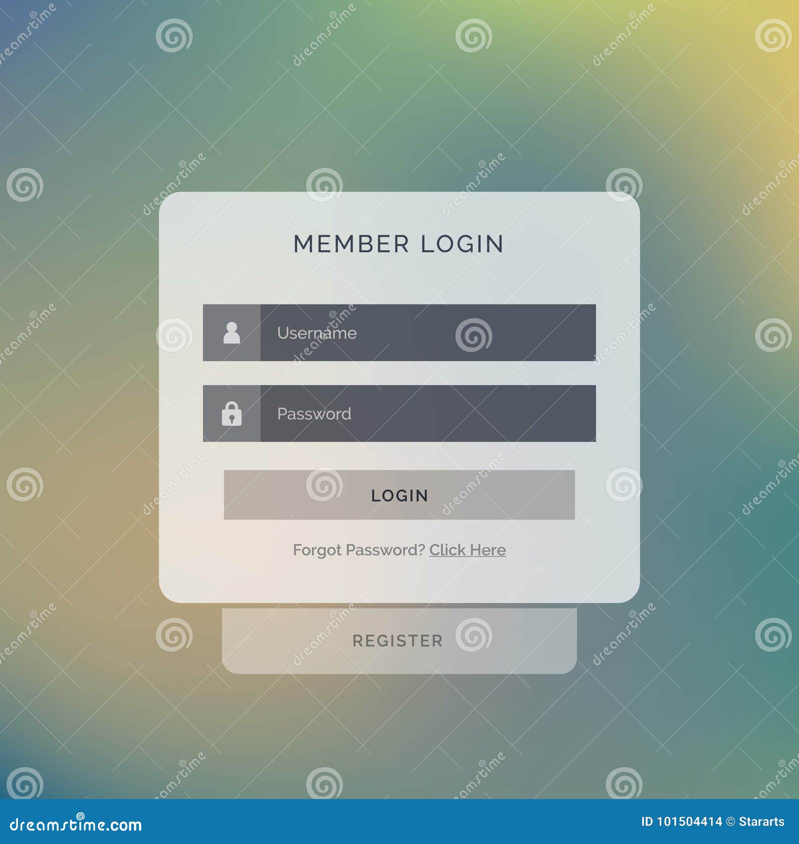 Creative Login Form Ui Template For Your Web Or App Design Cartoon ...