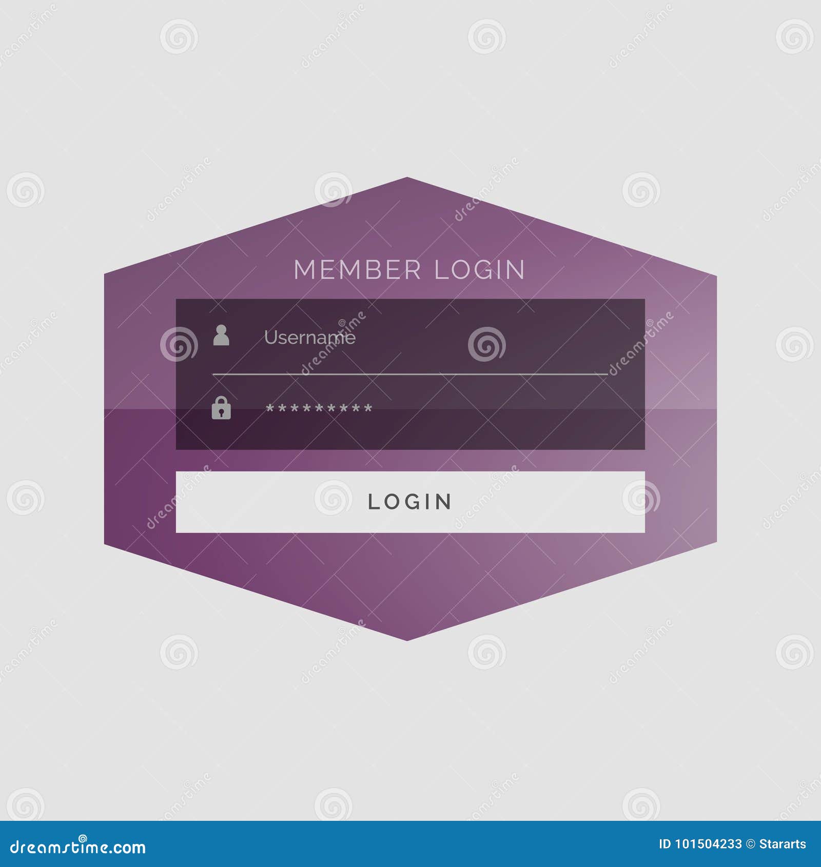 Creative Member Sign in Form UI Design Stock Vector - Illustration of ...