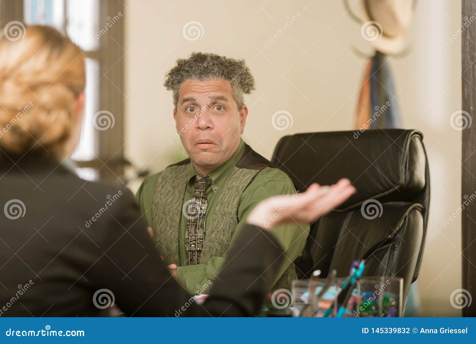 Shocked or Stumped Creative Man Stock Photo - Image of curly ...