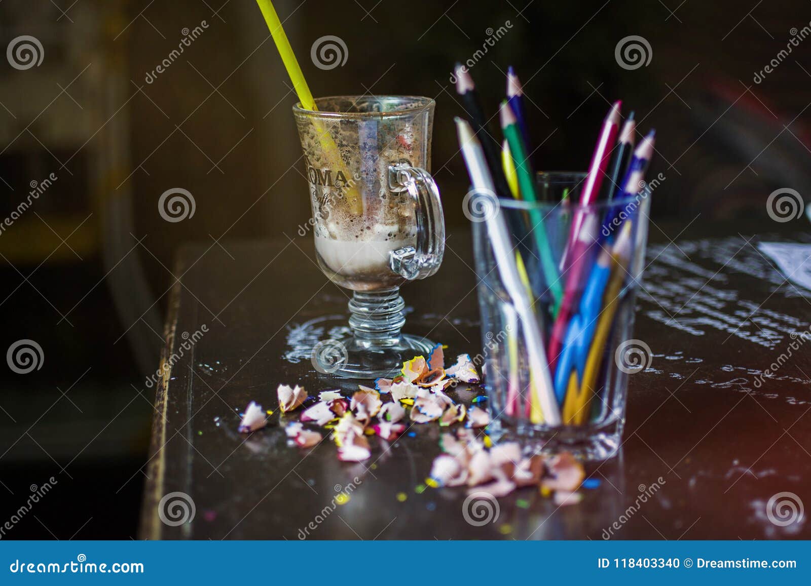 Creativity in a cafe stock photo. Image of cafe, coktail - 118403340