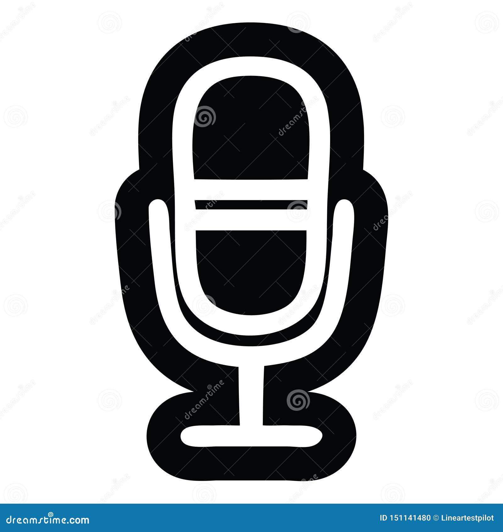 A Creative Microphone Recording Icon Stock Vector - Illustration of ...