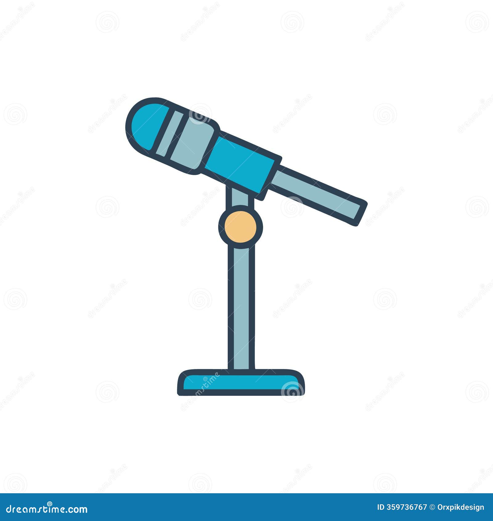 Creative Microphone Stand Design Icon Stock Illustration - Illustration ...