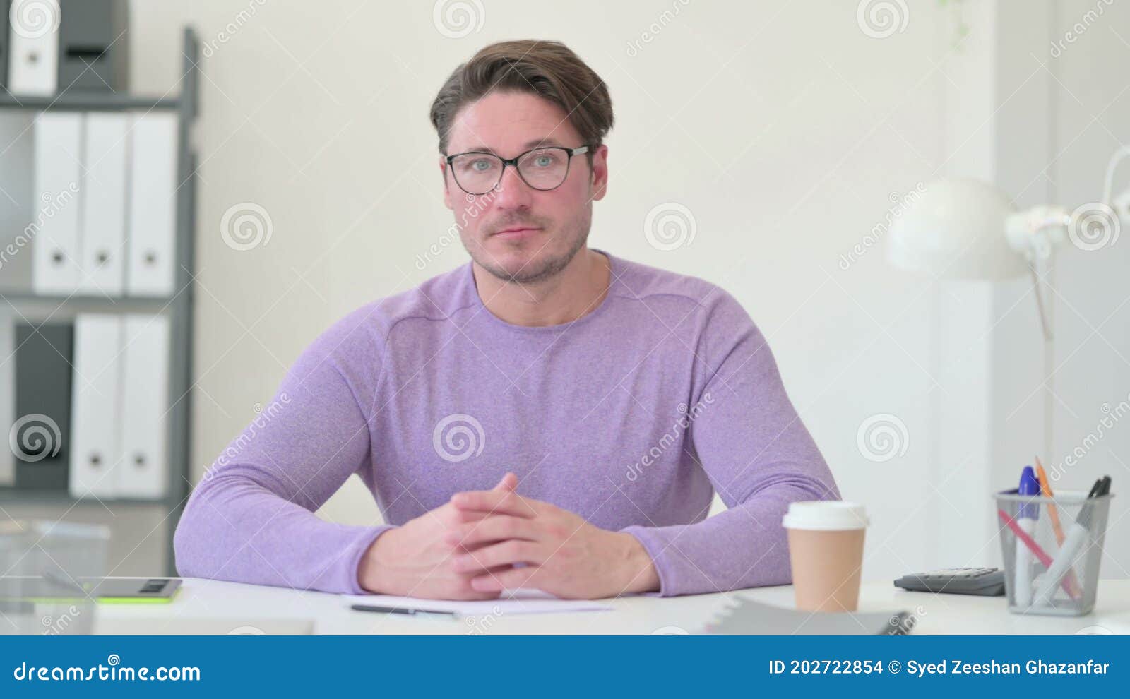 Middle Aged Man Shaking Head in Disapproval Stock Footage - Video of ...