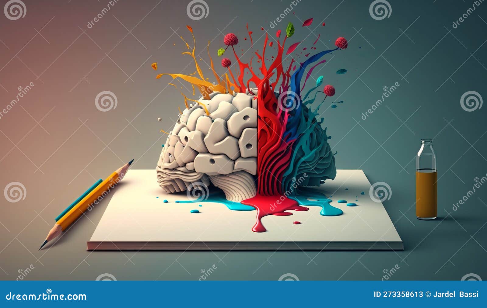 Creative Mind Concept Illustration Stock Illustration - Illustration of ...
