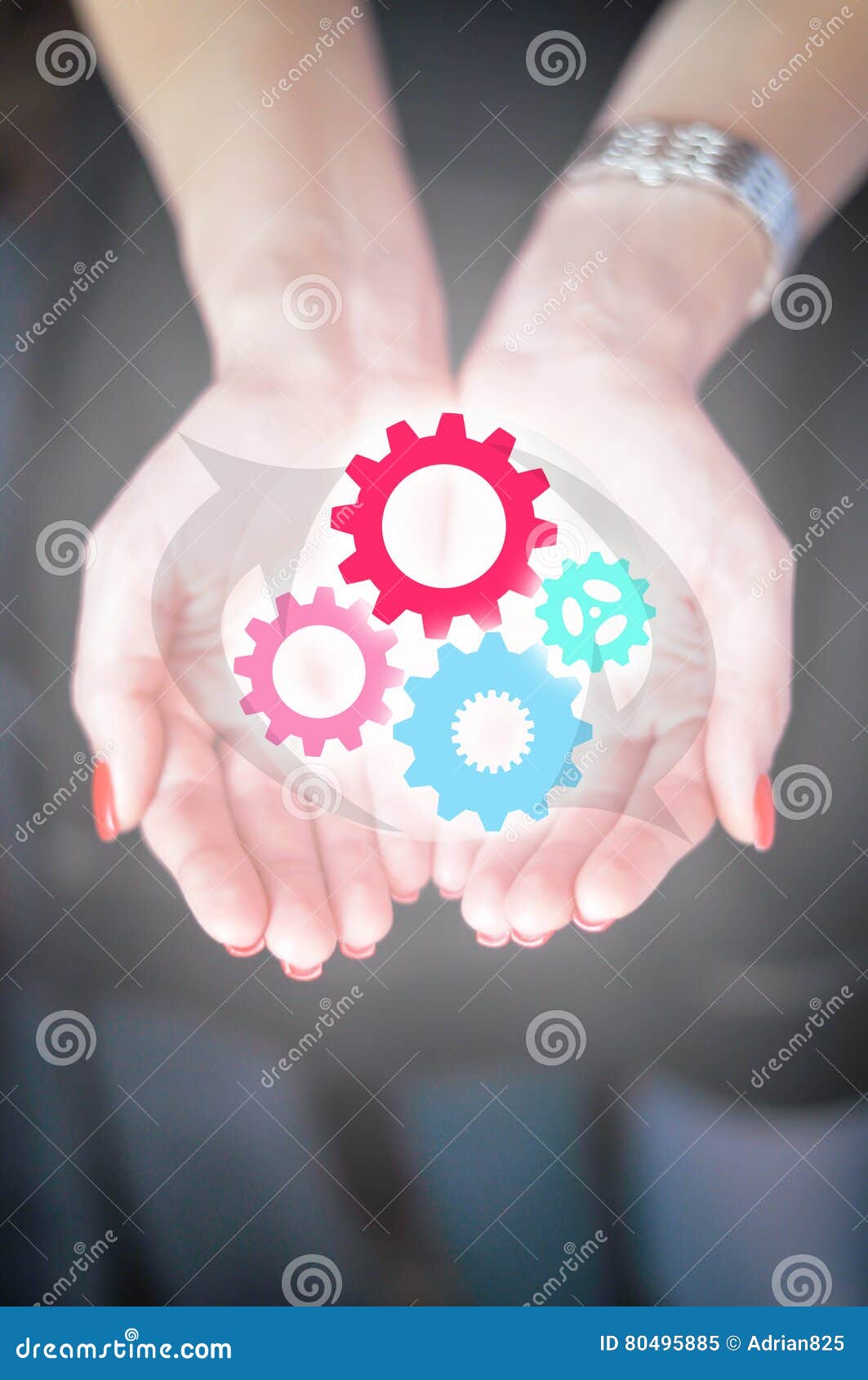 Creative Mind Concept Spinning Gears or Wheels Stock Image - Image of ...