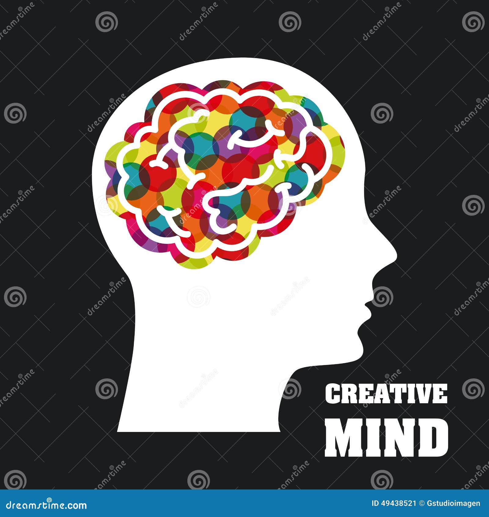 Creative mind stock illustration. Illustration of think - 49438521