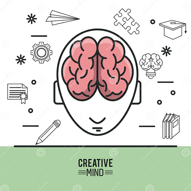 Creative mind design stock vector. Illustration of isolated - 110165794