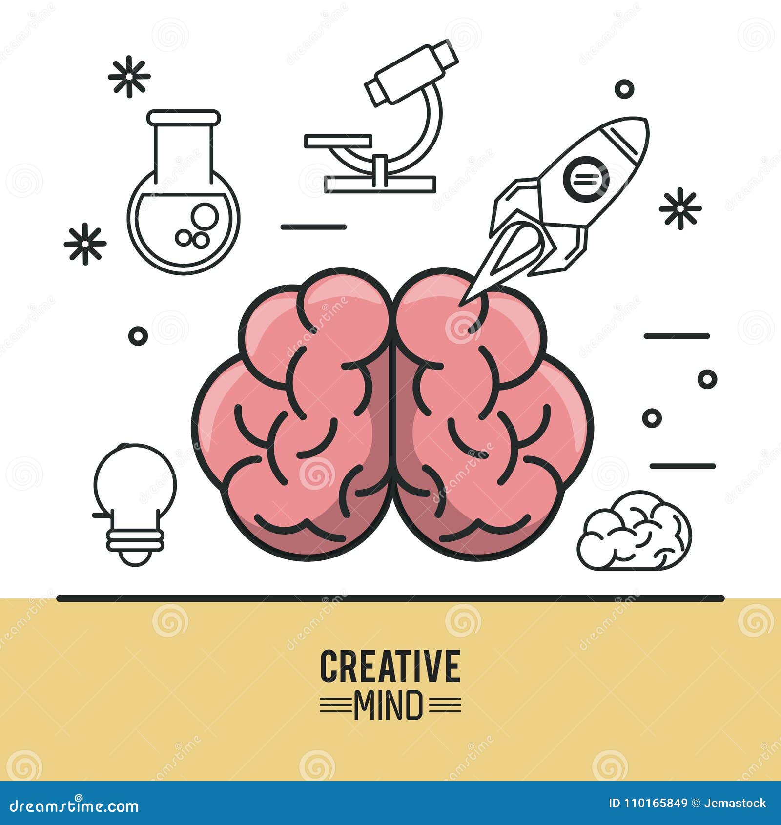 Creative mind design stock vector. Illustration of imagination - 110165849