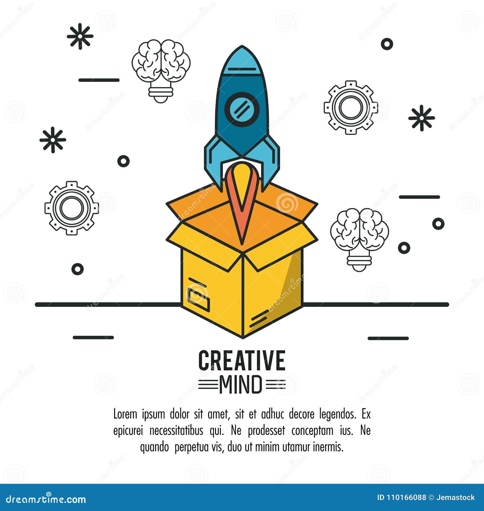 Creative mind design stock vector. Illustration of brainstorm - 110166088