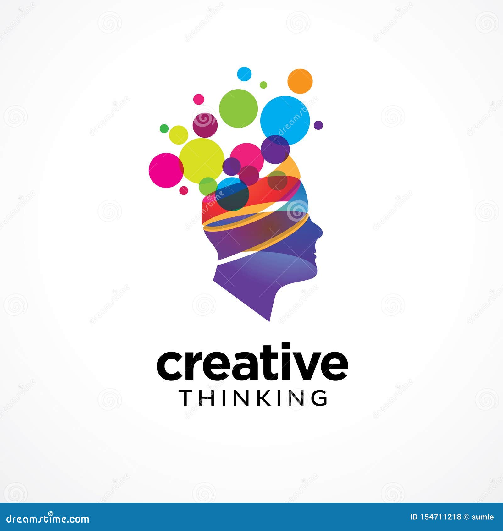 Creative Human Head Colorful Logo Template Stock Illustration ...