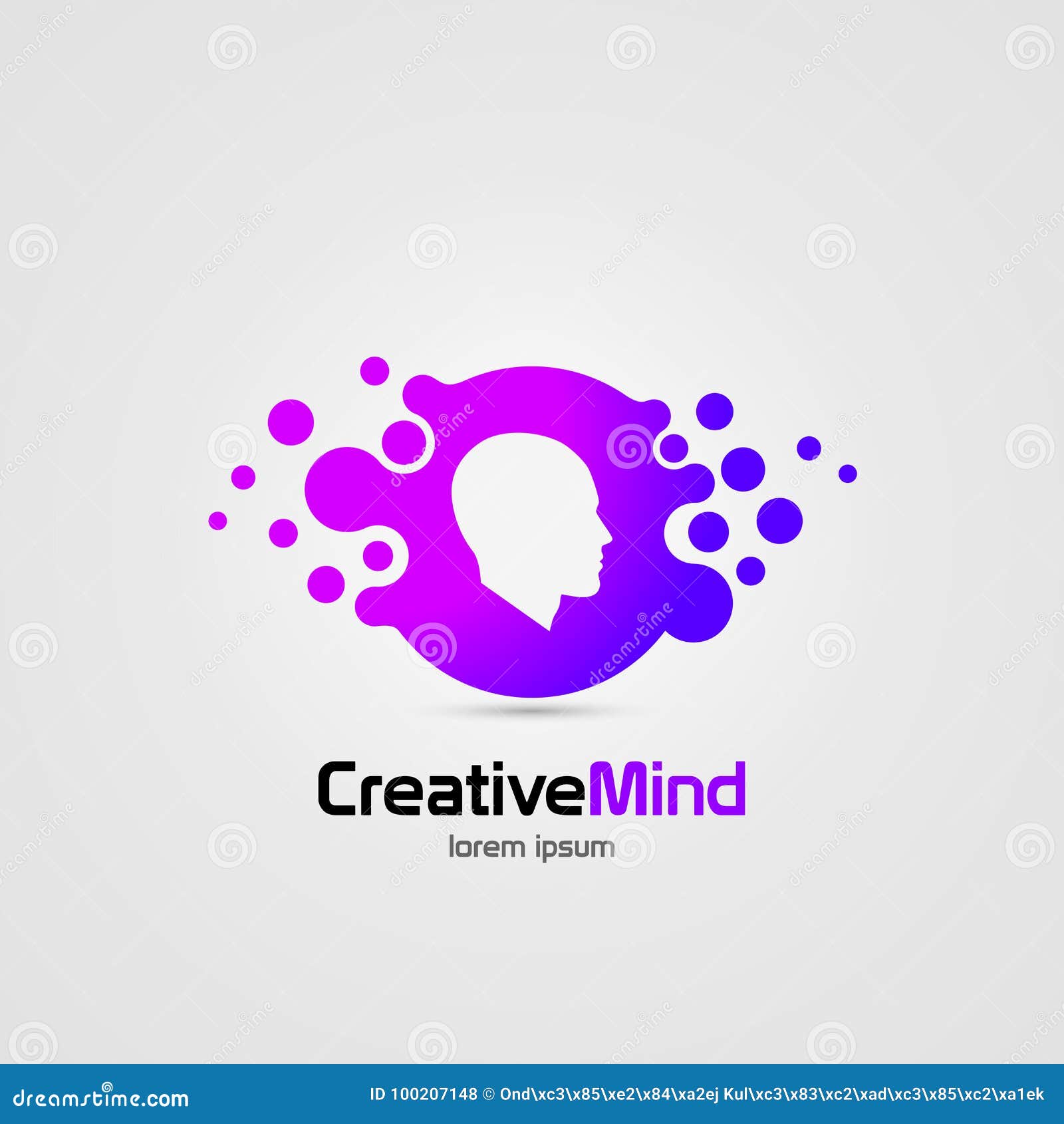 Creative Mind. Human Brain. Abstract Icon Stock Vector - Illustration ...
