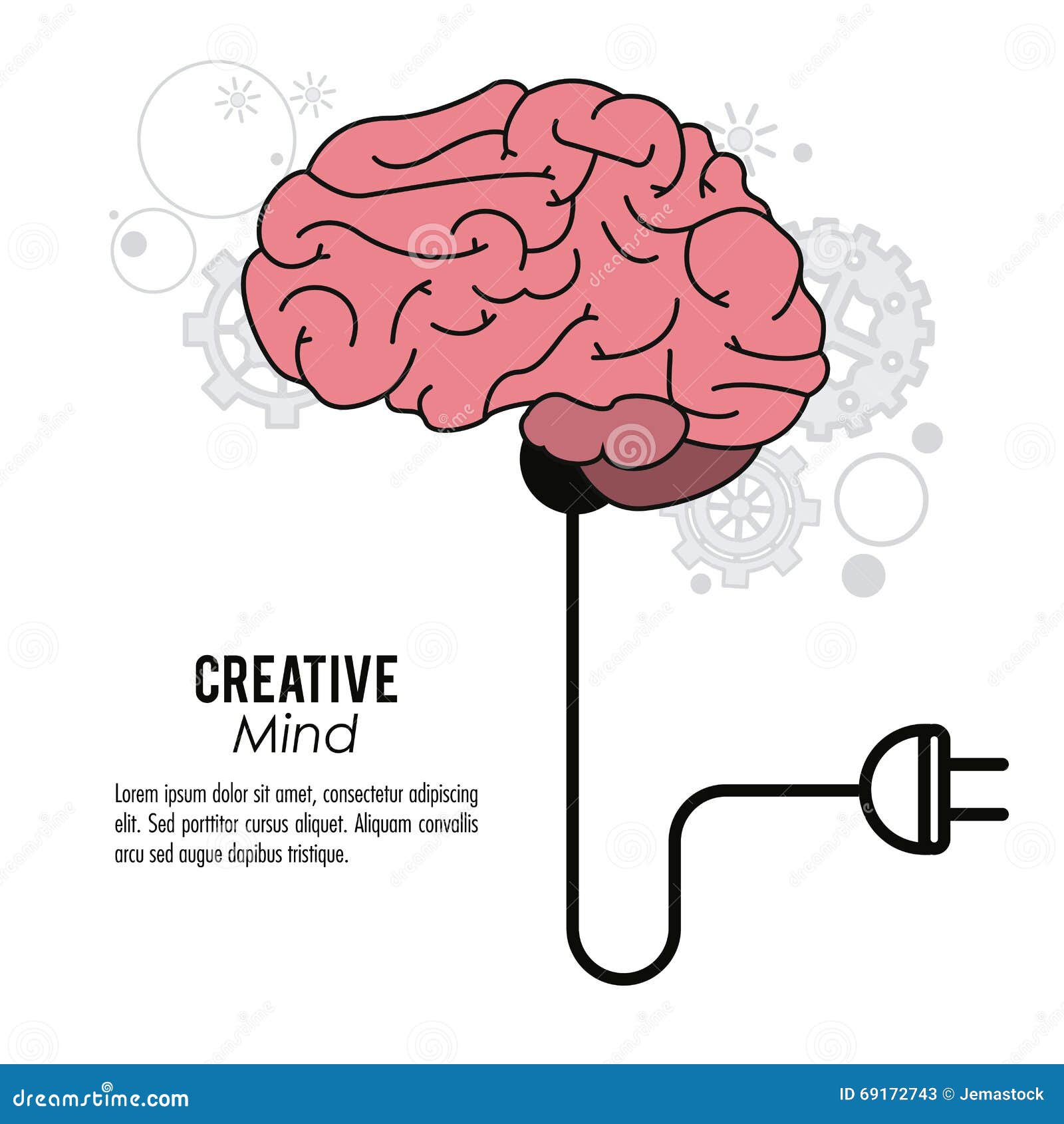 Creative Mind and Idea Icon Design, Vector Illustration Stock Vector ...