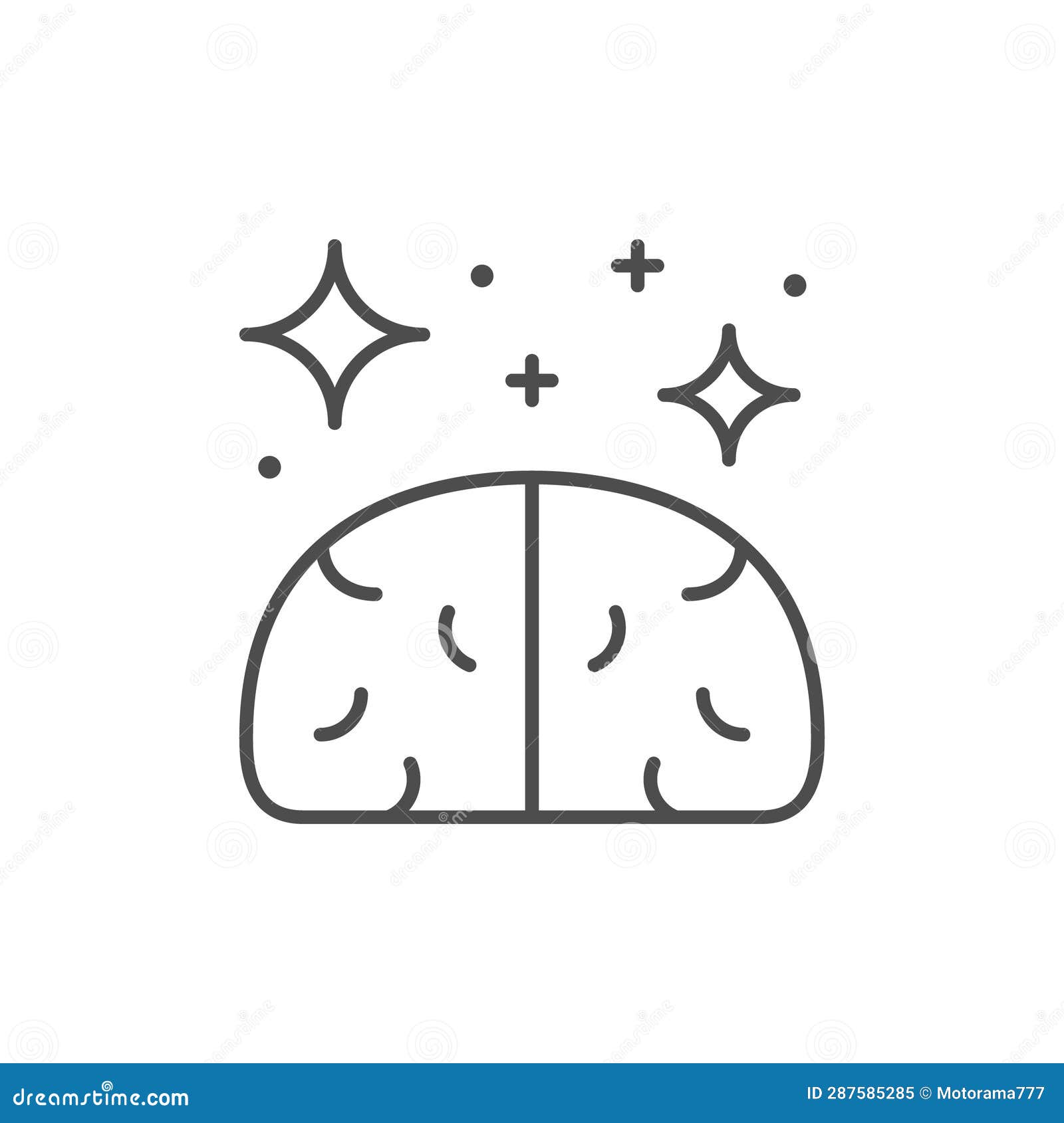 Creative Mind Line Outline Icon Stock Illustration - Illustration of ...