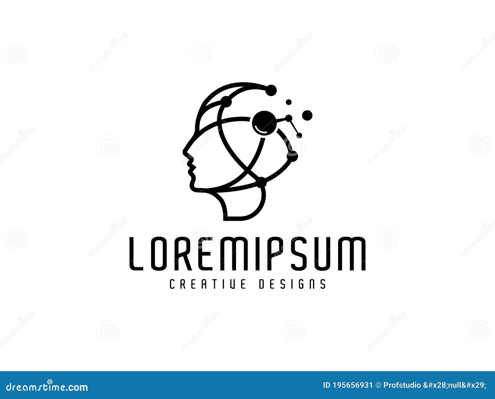 Connection Mind Logo Design Inspiration Stock Illustration ...