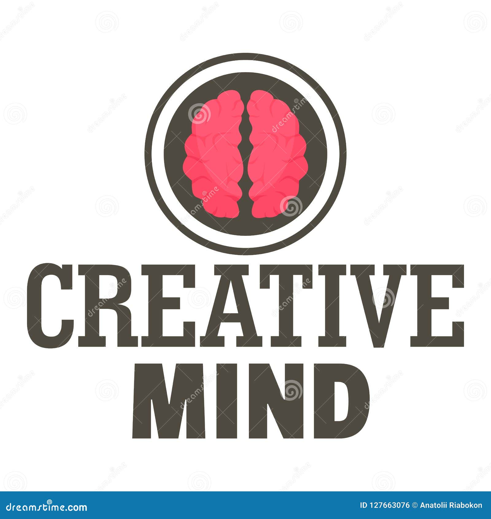 Creative Mind Logo, Flat Style Stock Vector - Illustration of gear ...