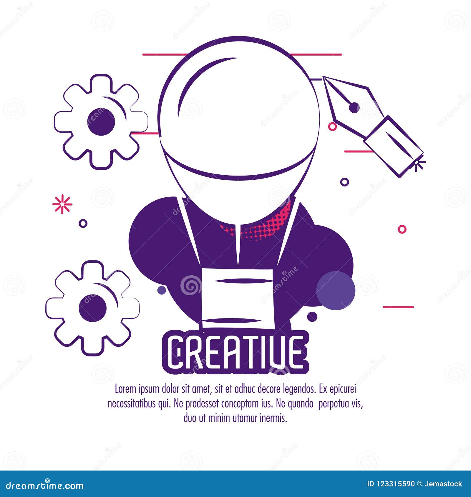 Creative mind poster stock vector. Illustration of information - 123315590