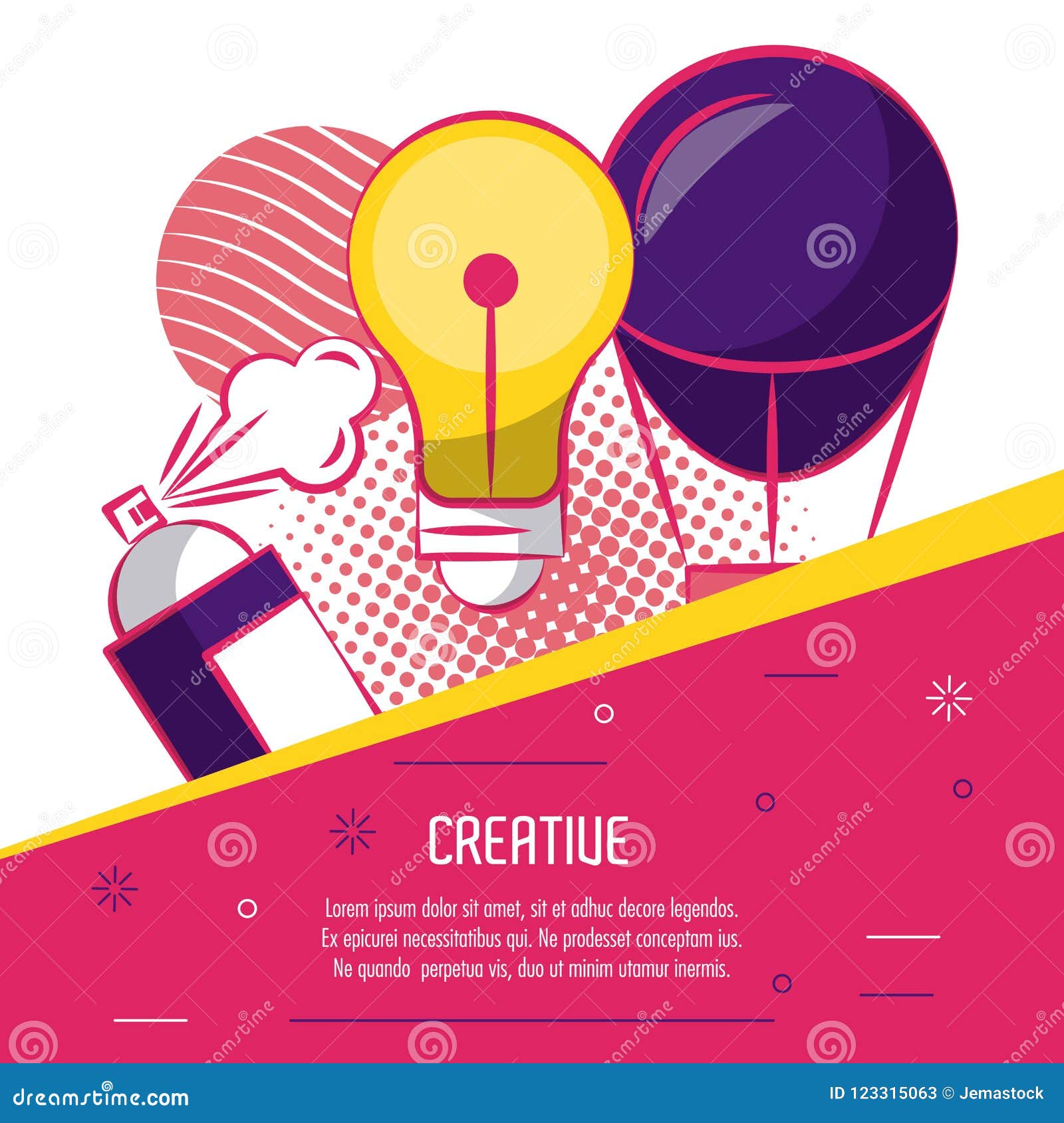 Creative mind poster stock vector. Illustration of outline - 123315063