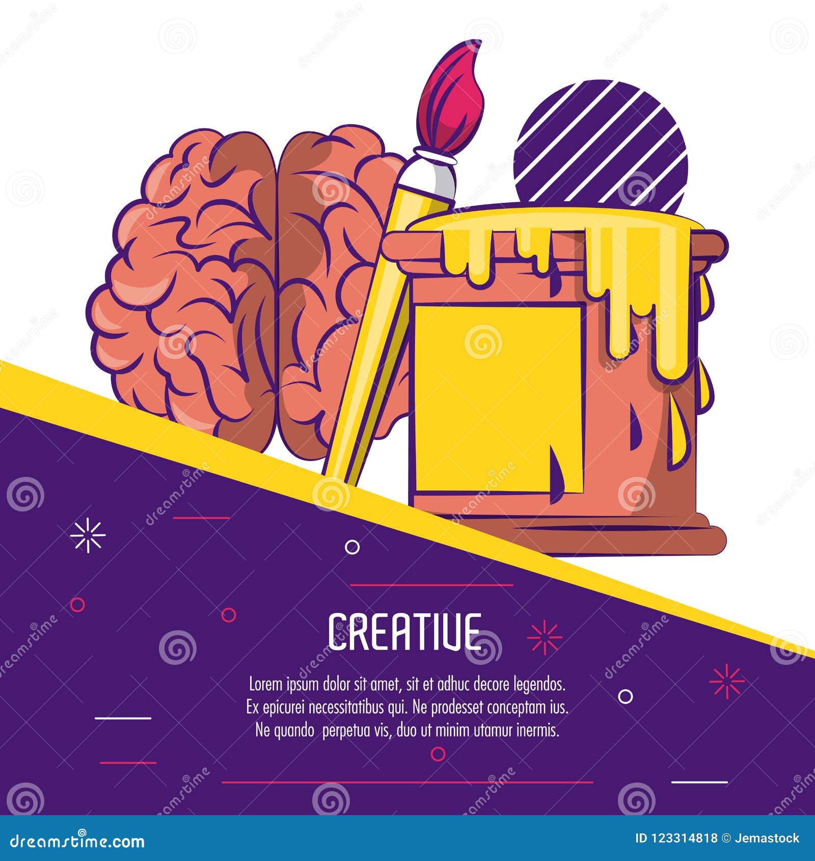 Creative mind poster stock vector. Illustration of creative - 123314818