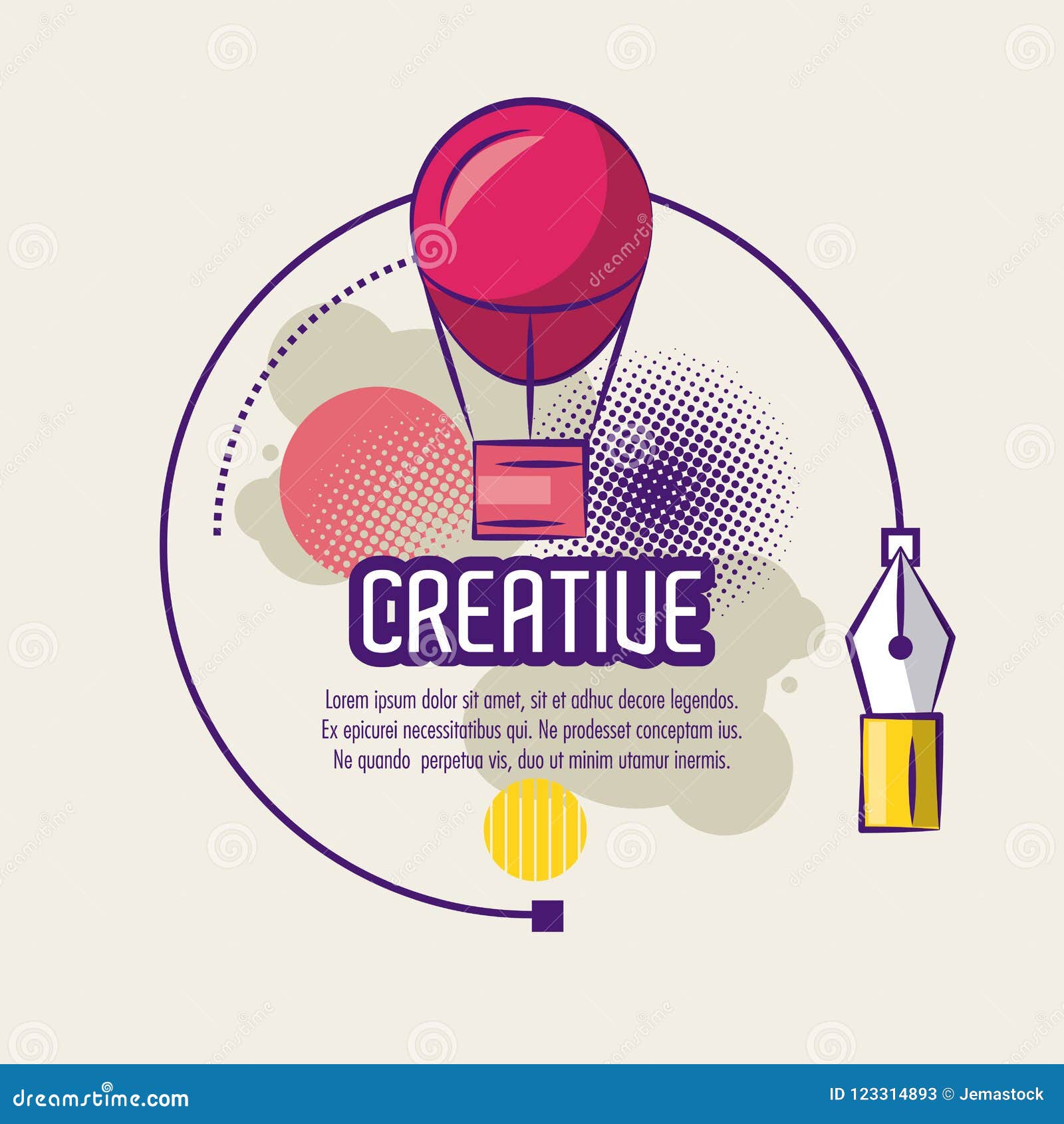 Creative mind poster stock vector. Illustration of poster - 123314893