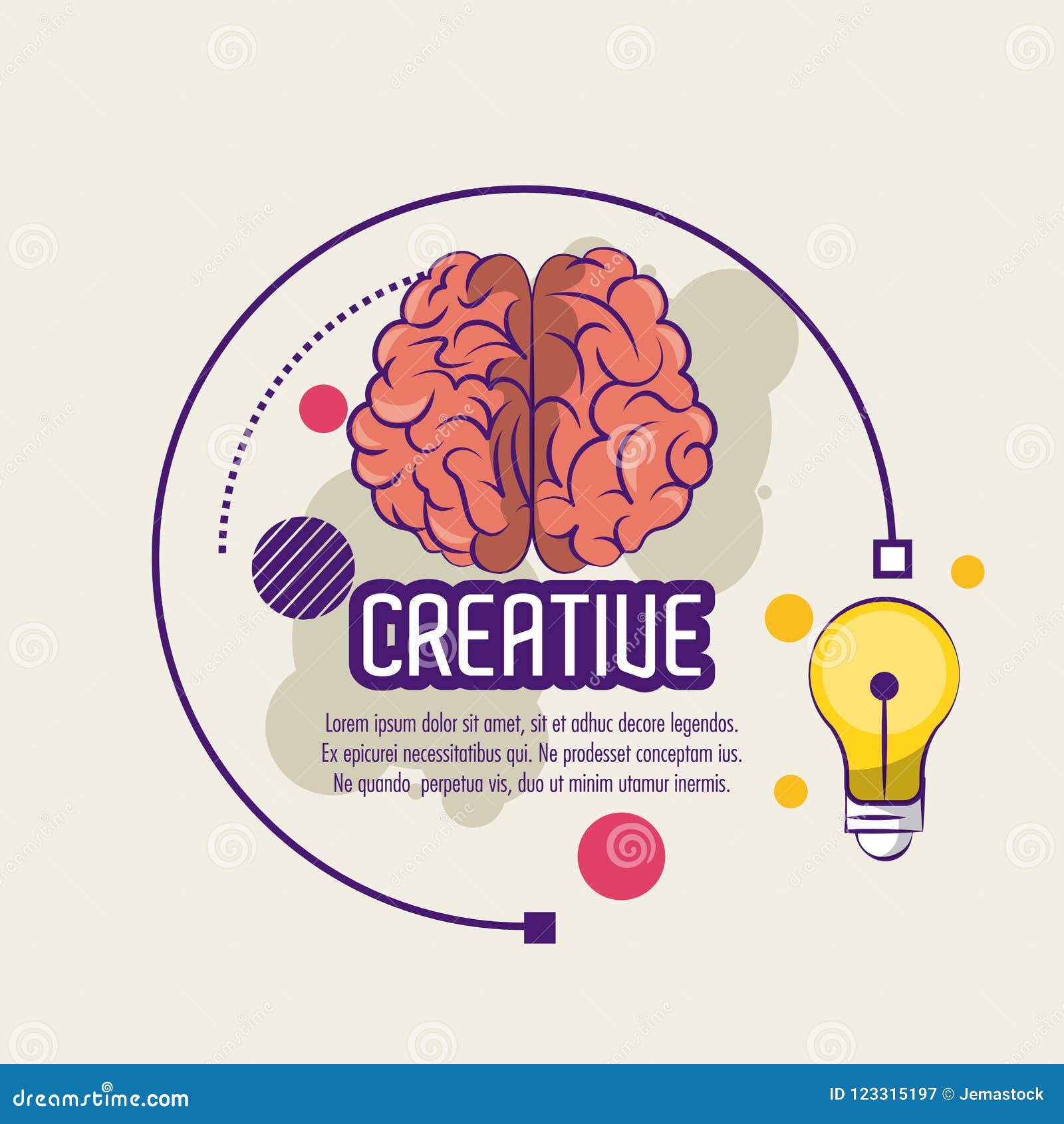 Creative mind poster stock vector. Illustration of human - 123315197