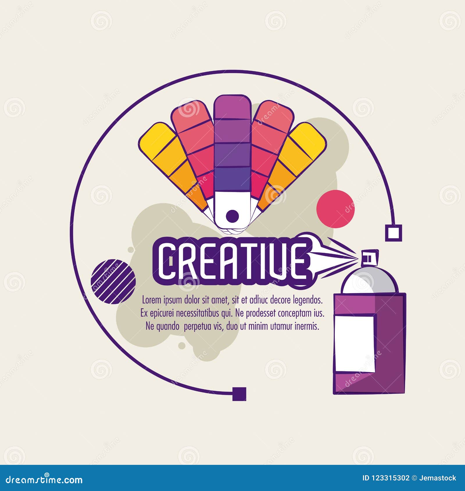 Creative mind poster stock vector. Illustration of head - 123315302