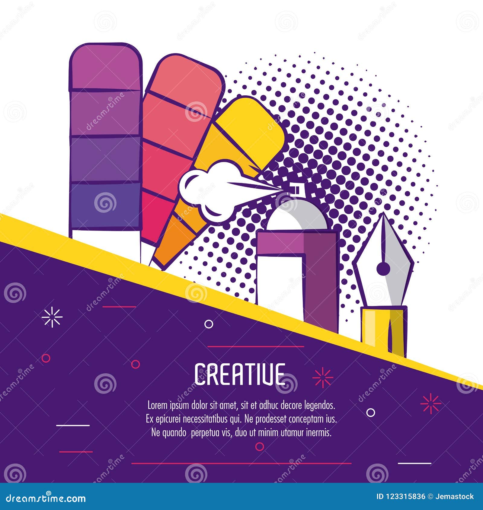 Creative mind poster stock vector. Illustration of abstract - 123315836