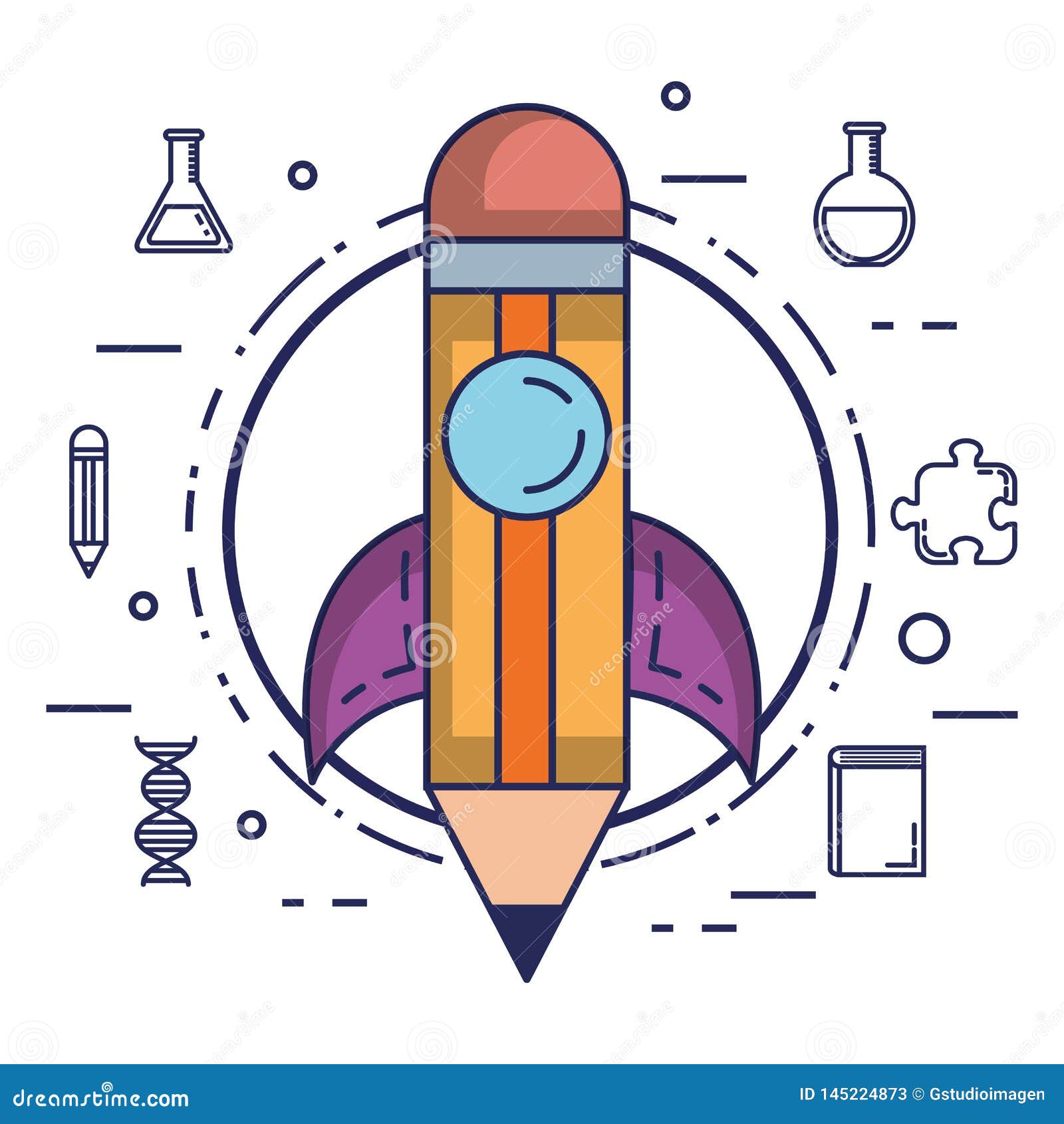 Creative mind set icons stock illustration. Illustration of rocket ...