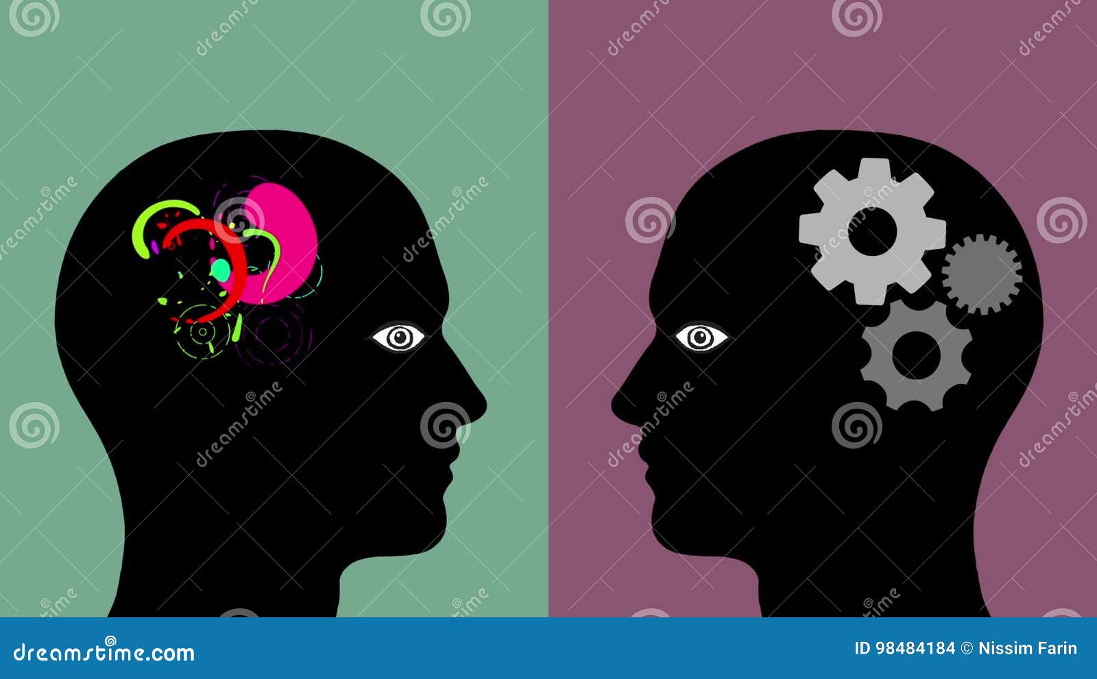 Creative Mind VS Logical Mind Stock Footage - Video of idea, human ...