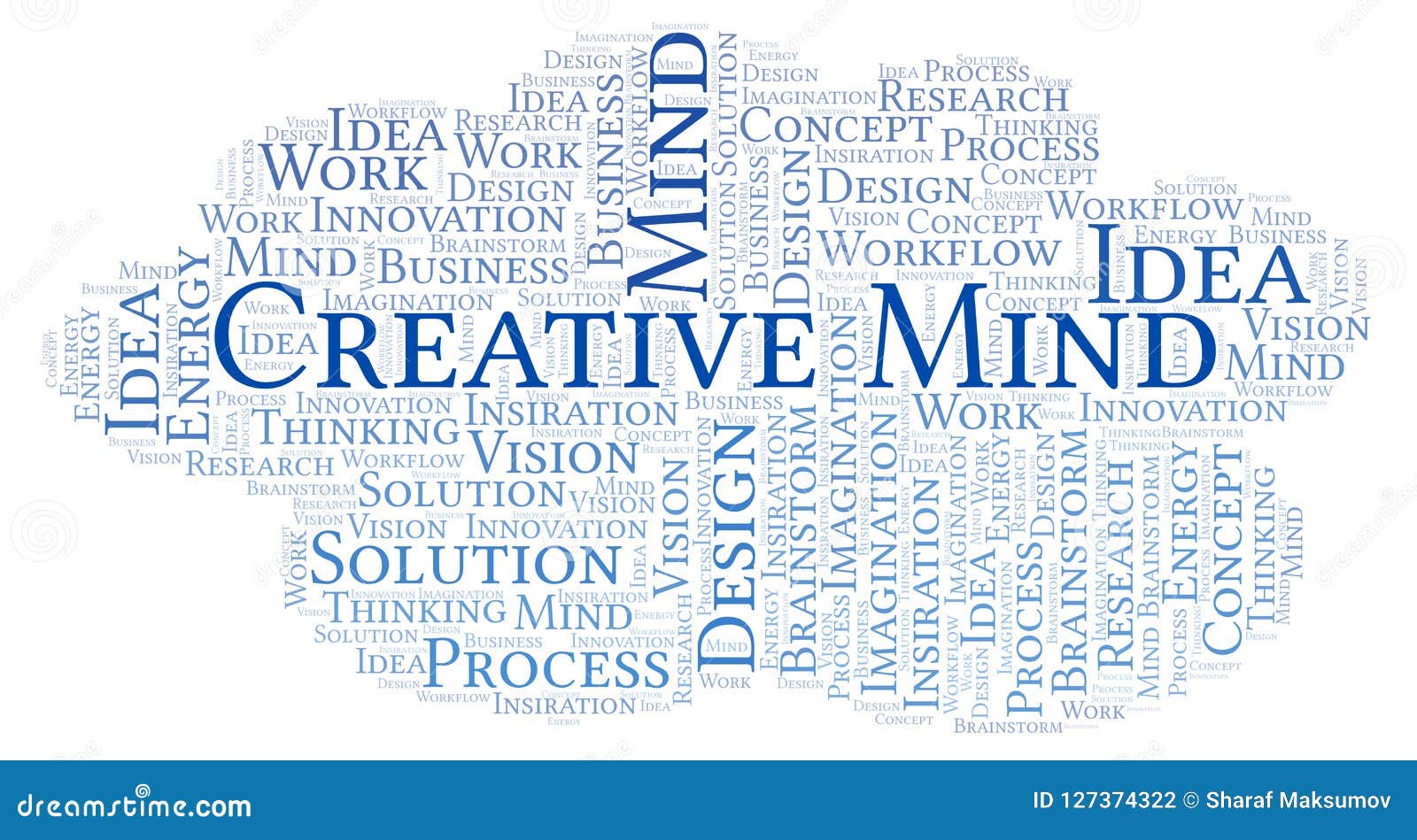 Creative Mind Word Cloud, Made with Text only. Stock Illustration ...