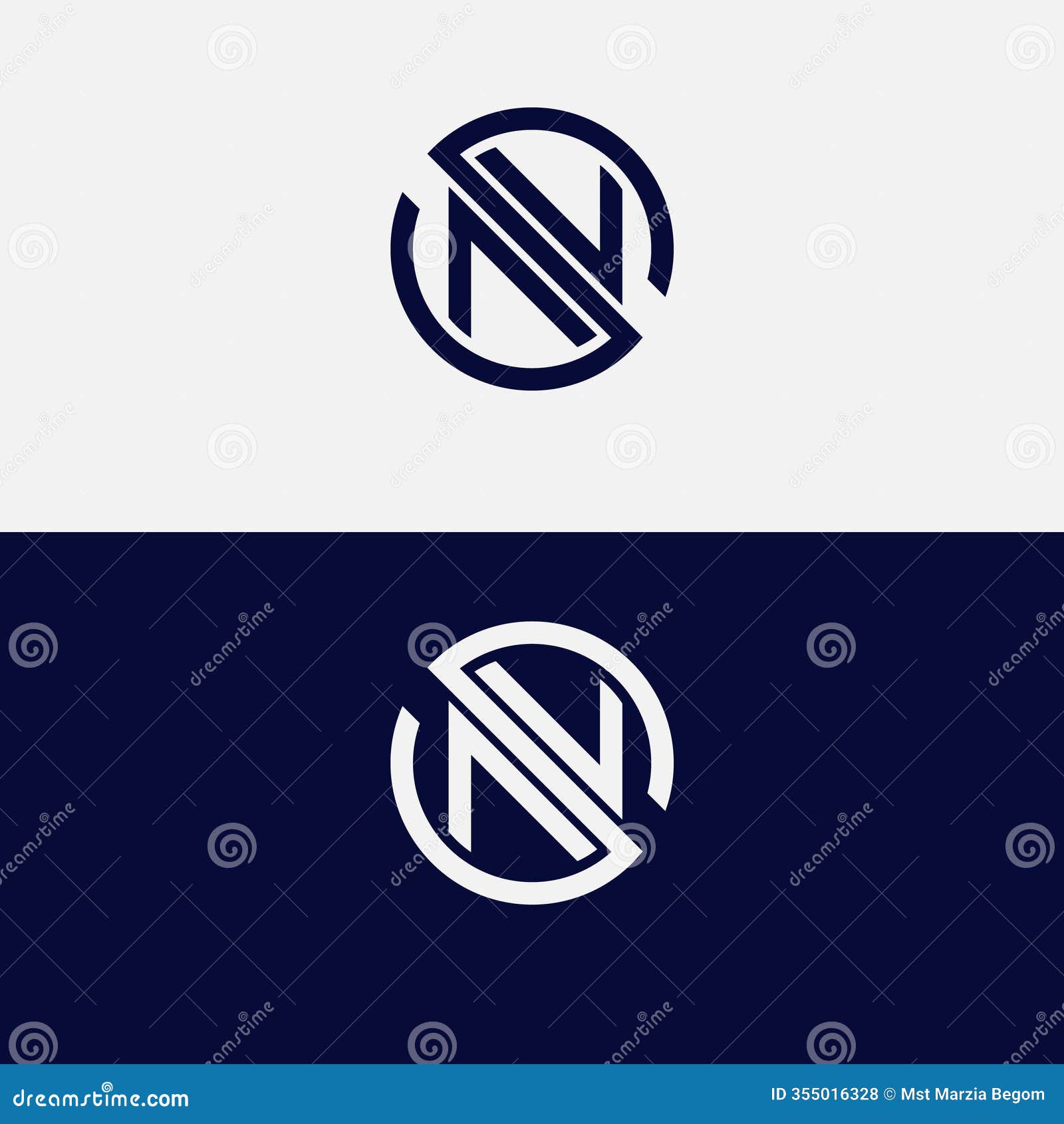 Creative Minimal Abstract Letter NS Luxury Premium Logo. NS Letter Logo ...