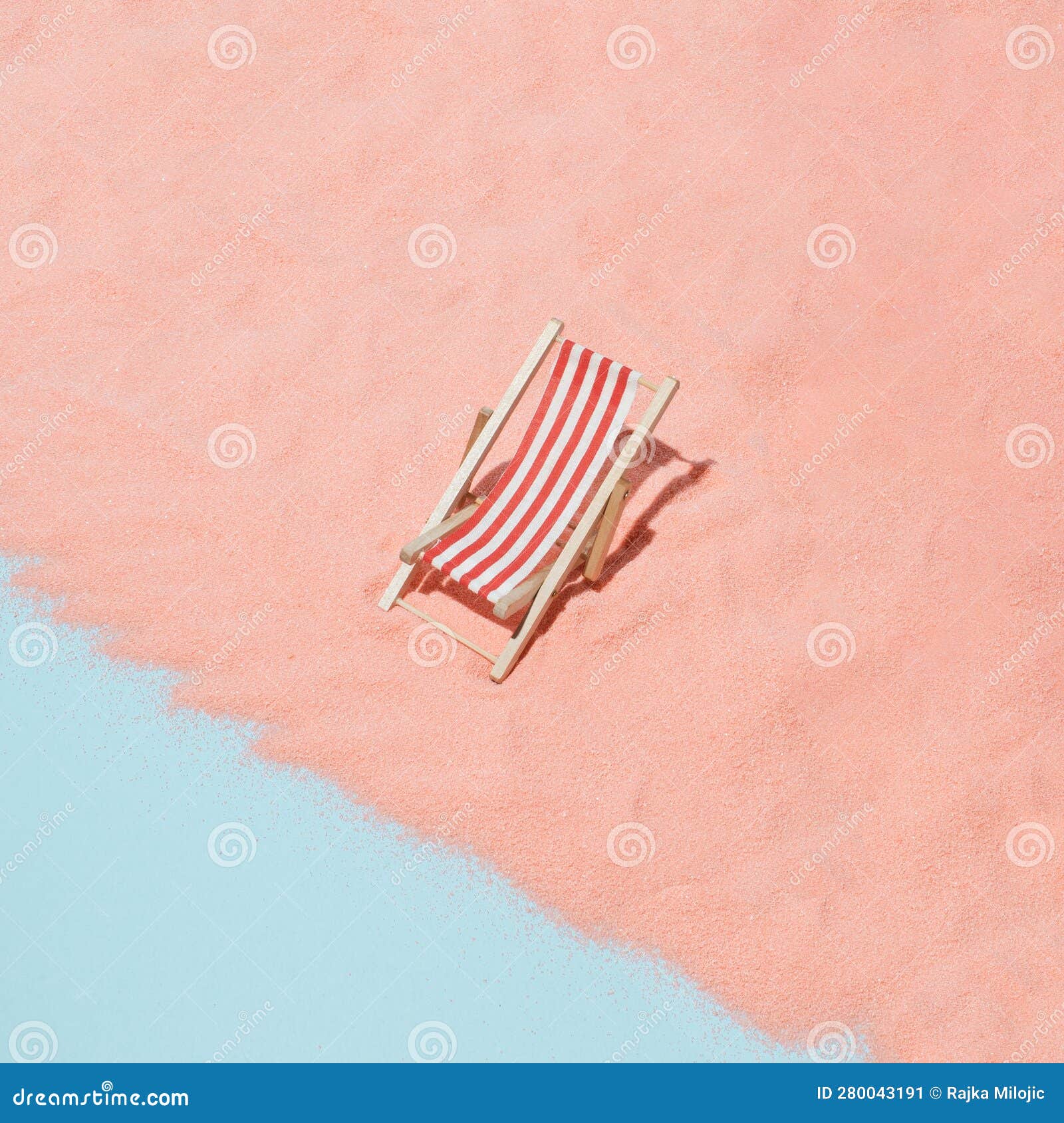 Creative Minimal Beach Concept. Summer Vacation Layout with Sand on ...