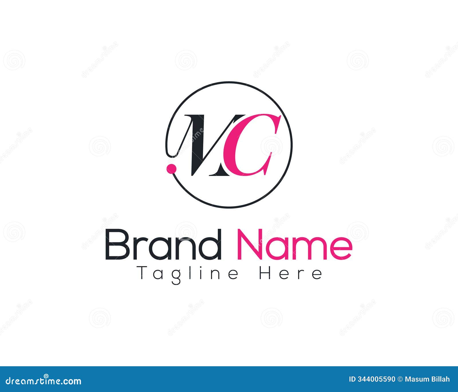 Creative and Minimal Elegant Circle with MC Letters Luxury Logo Design ...