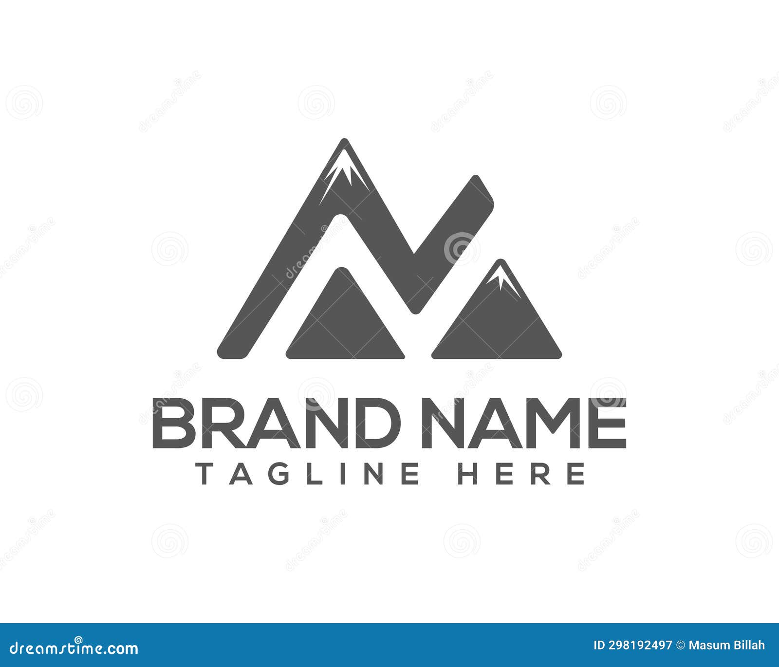 Creative and Minimal N, MN Letter Geometric Mountain Vector Logo Symbol ... Creative and Minimal N, MN Letter Geometric Mountain Vector Logo Symbol ...