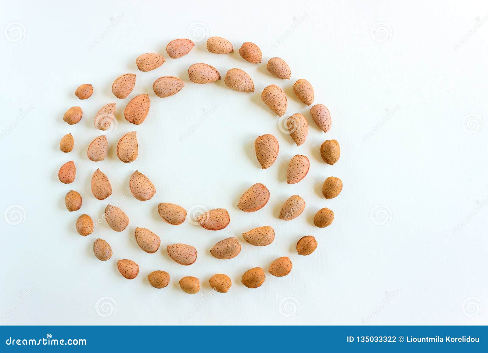 Creative and Minimalist Composition Layout of Almonds Nuts. Stock Photo ...