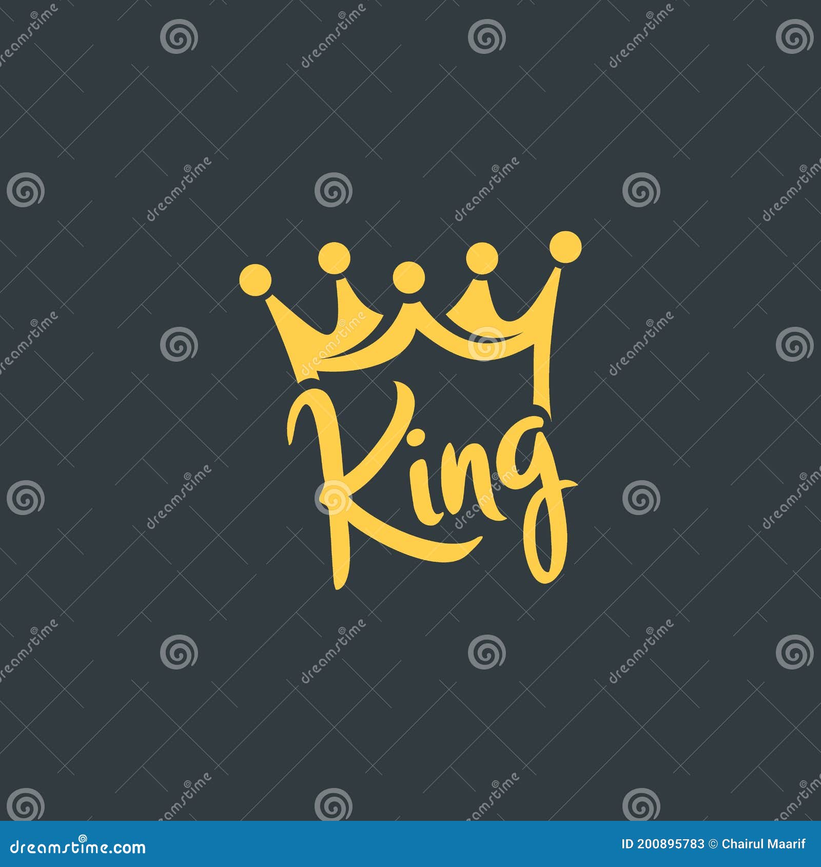 Creative Minimalist Crown King People Logo Design Stock Illustration ...