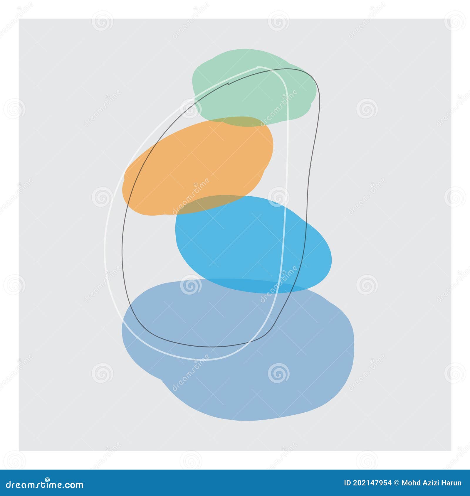Creative Minimalist Hand Illustration Abstract Idea Stock Illustration ...