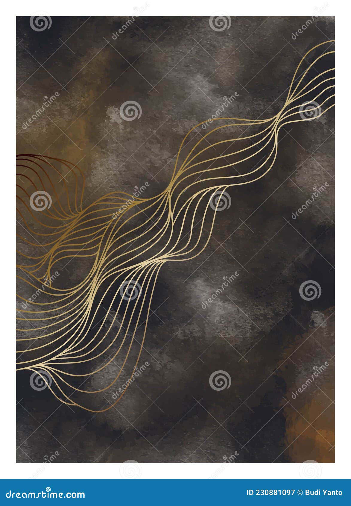 Creative Minimalist Modern Line Art Print. Abstract Background ...