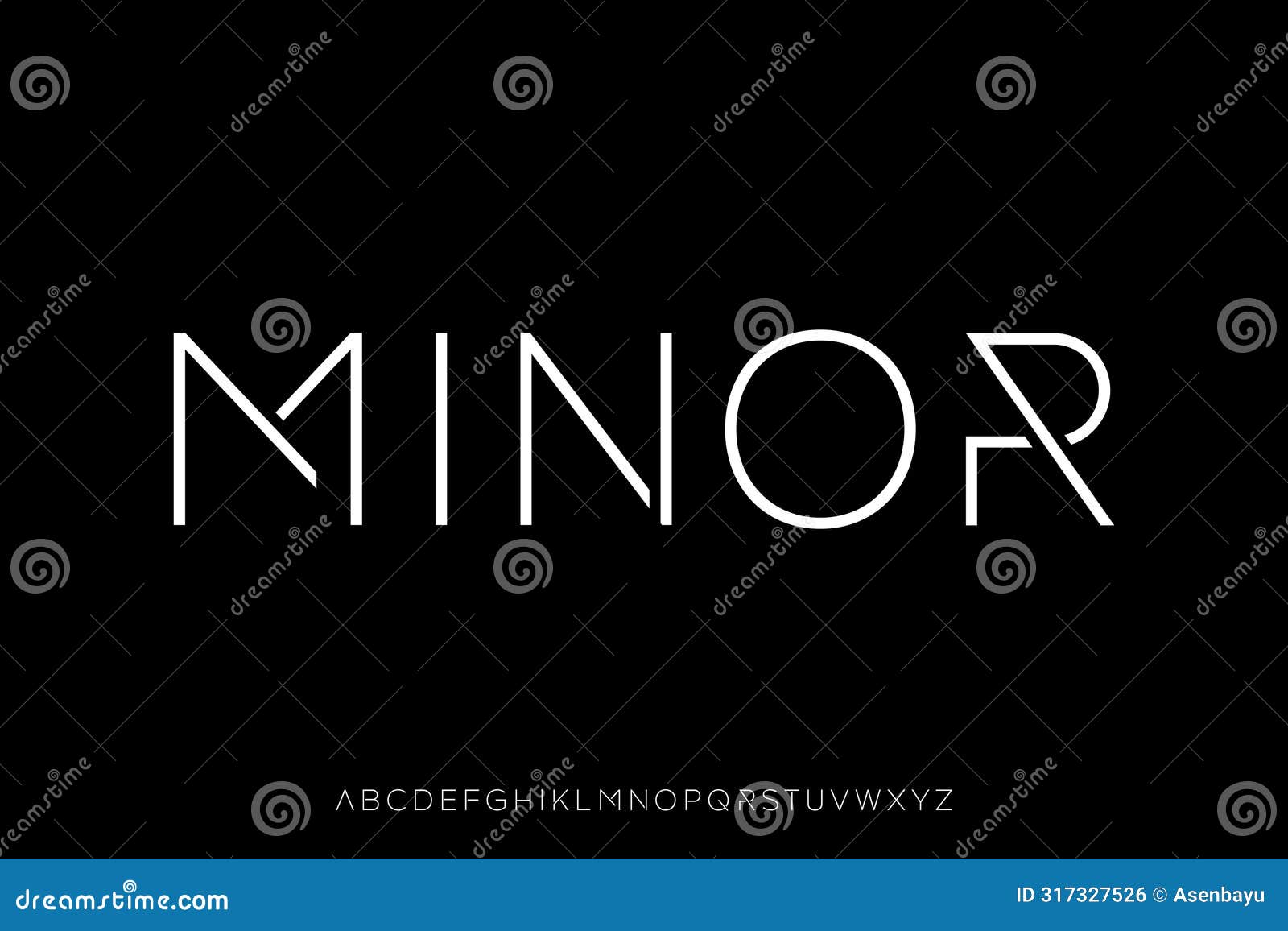 Creative Minimalist Stylish Sans Serif Alphabet Display Font Vector ...