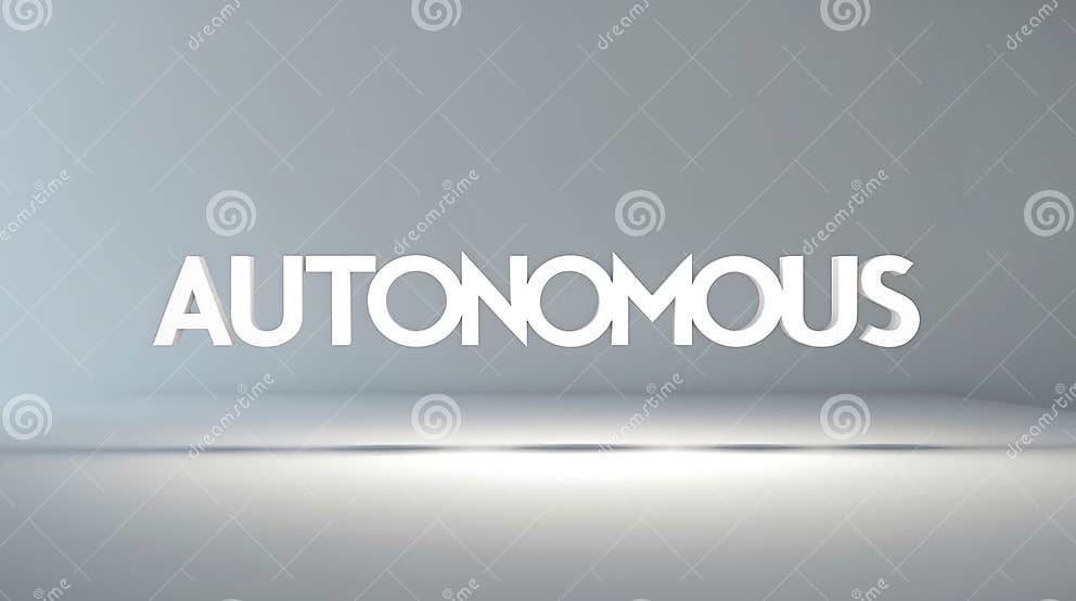 Creative Minimalist Typography Showcasing the Word Autonomous in a ...