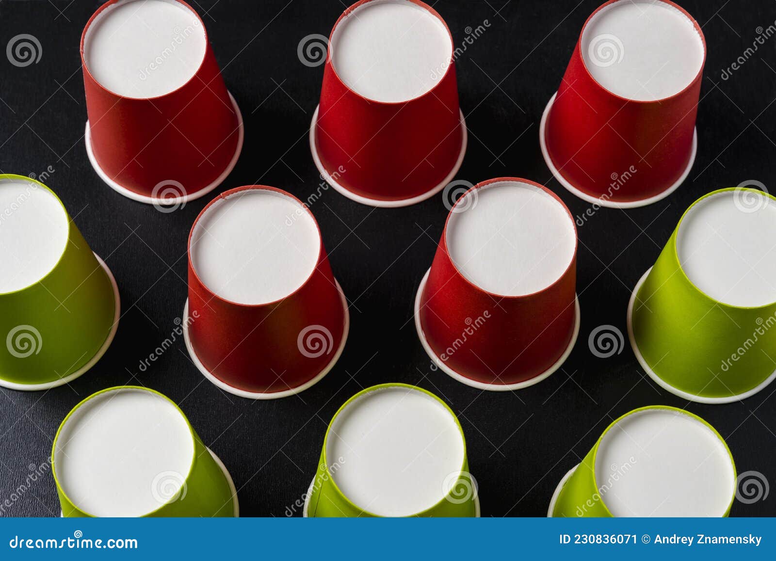 Creative Minimalistic Composition, Pattern of Inverted Paper Cups on a ...
