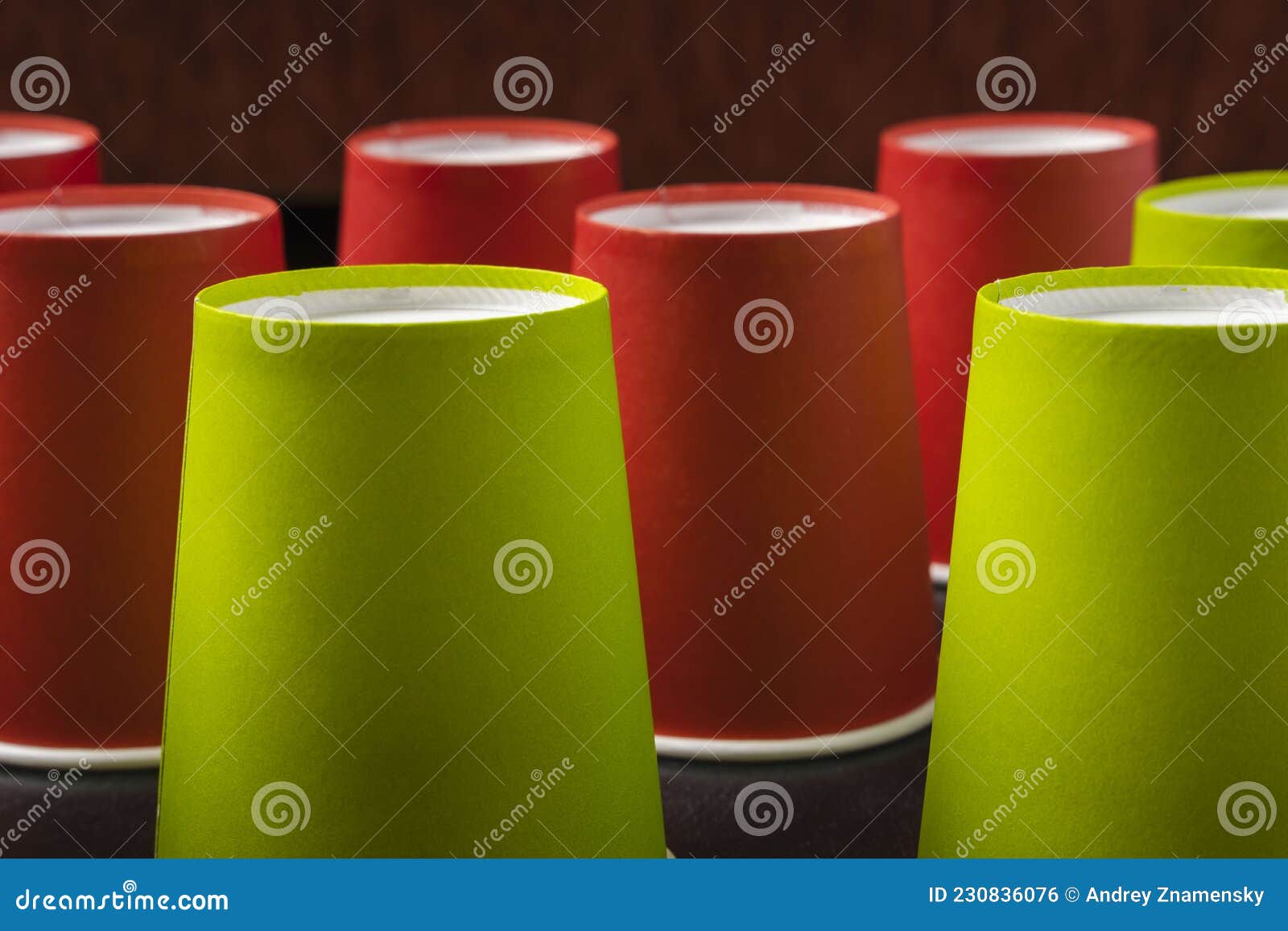 Creative Minimalistic Composition, Pattern of Inverted Paper Cups on a ...