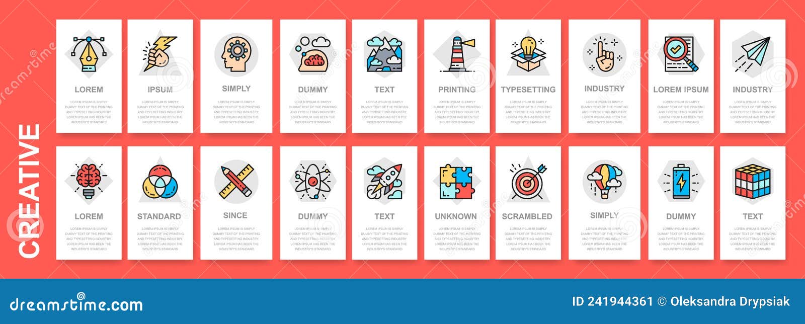 Creative Mobile Screens Set. Innovation, Startup, Artwork, Project ...