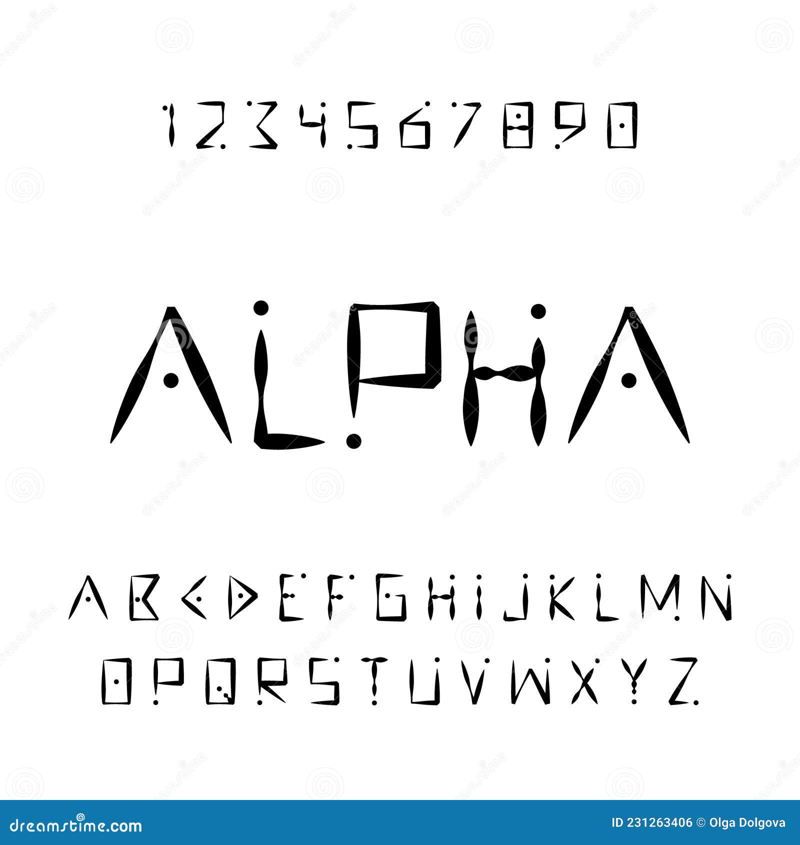 Creative Modern Alphabet. Minimal Font. Vector Illustration. Stock ...