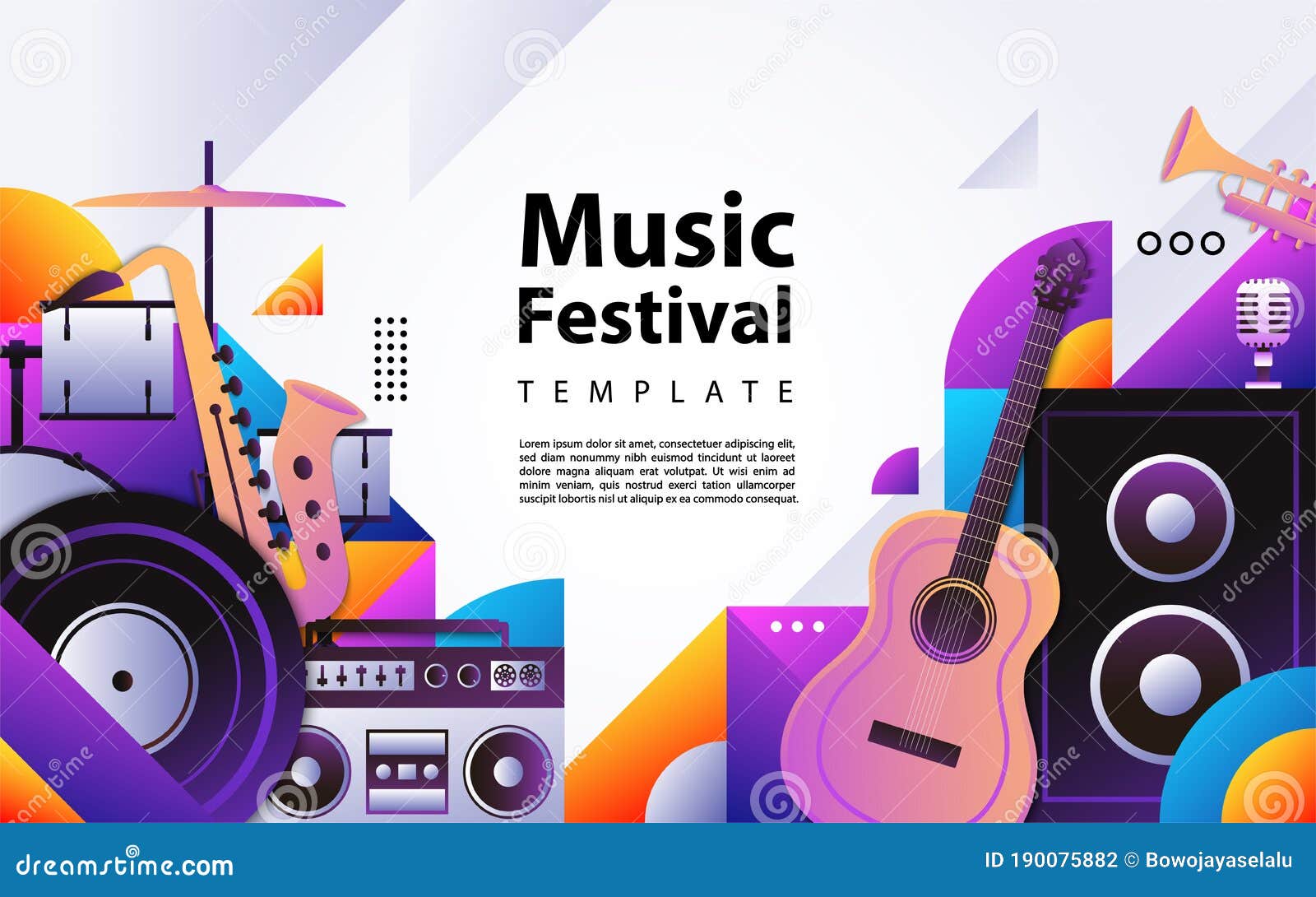 Creative Modern Background Design Based Music Theme Style Stock Vector ...