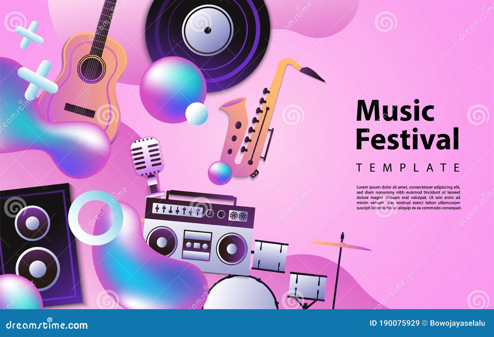 Creative Modern Background Design Based Music Theme Style Stock Vector ...